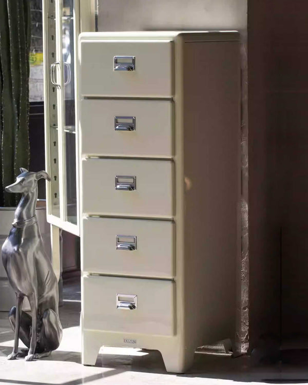 Dulton 5 Drawers cabinet, Ivory - HOMELESS.hk