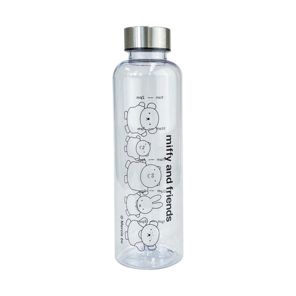 Miffy Time Markers water bottle 500ml, Clear - HOMELESS.hk
