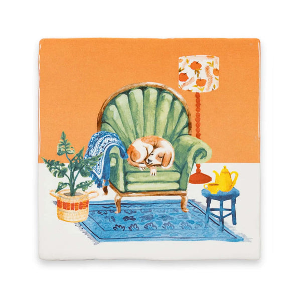 StoryTiles Beware of the dog decorative tile (10x10cm) - HOMELESS.hk