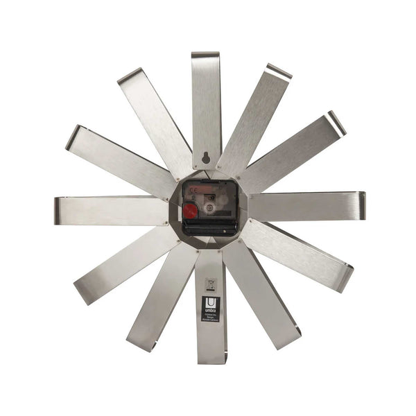 Umbra Ribbon wall clock ø30, steel - HOMELESS.hk