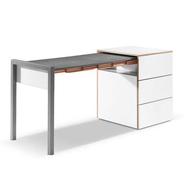 Alwin's Space Box Extendable Table Drawers , White/Orefo Dark - HOMELESS.hk