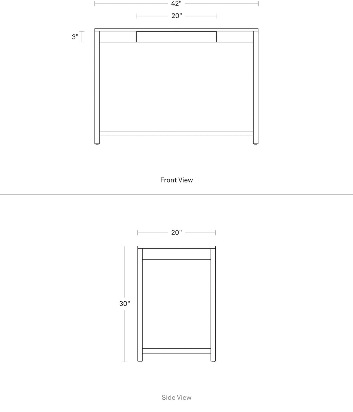 Blu Dot Open Plan Small Desk - HOMELESS.hk
