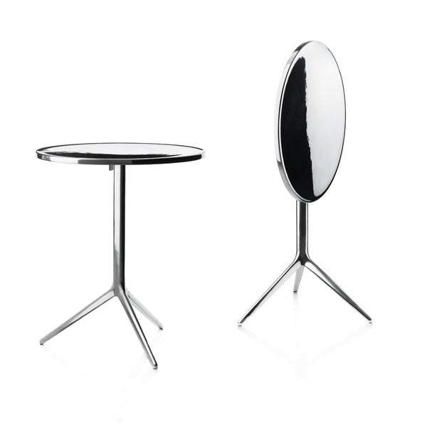 Magis Central folding table round, polished aluminium - HOMELESS.hk