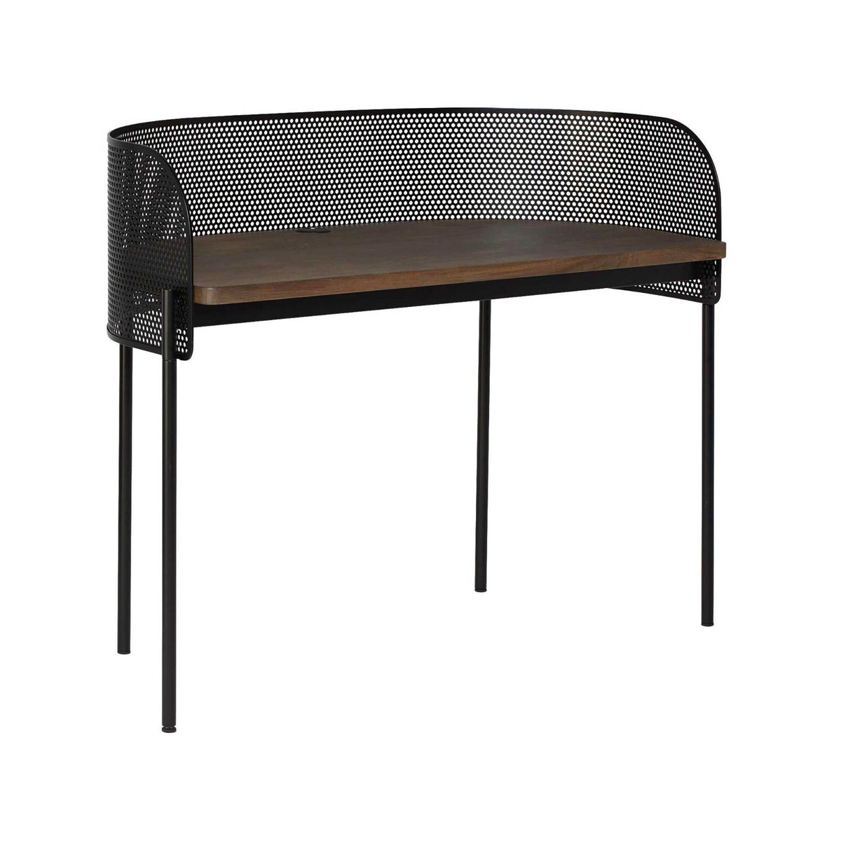 Northern Shelter work desk, black/smoked oak top - HOMELESS.hk