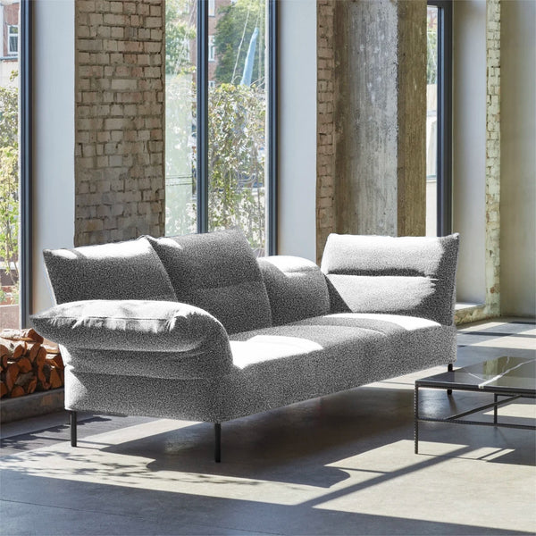 HAY Pandarine 3-Seater Sofa w. Reclining Armrest , Olavi 03/Black Stai ...