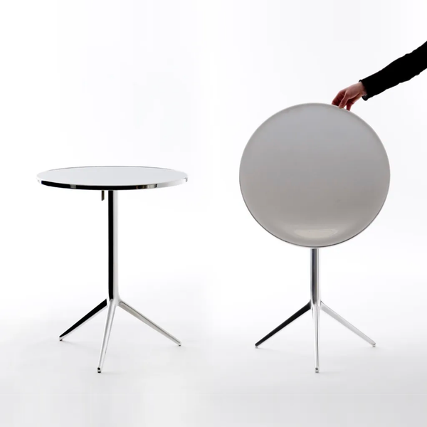Magis Central folding table round, polished aluminium - HOMELESS.hk