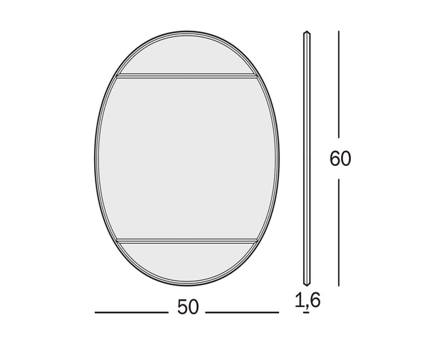 Magis Vitrail oval mirror, green (50x60 cm) - HOMELESS.hk